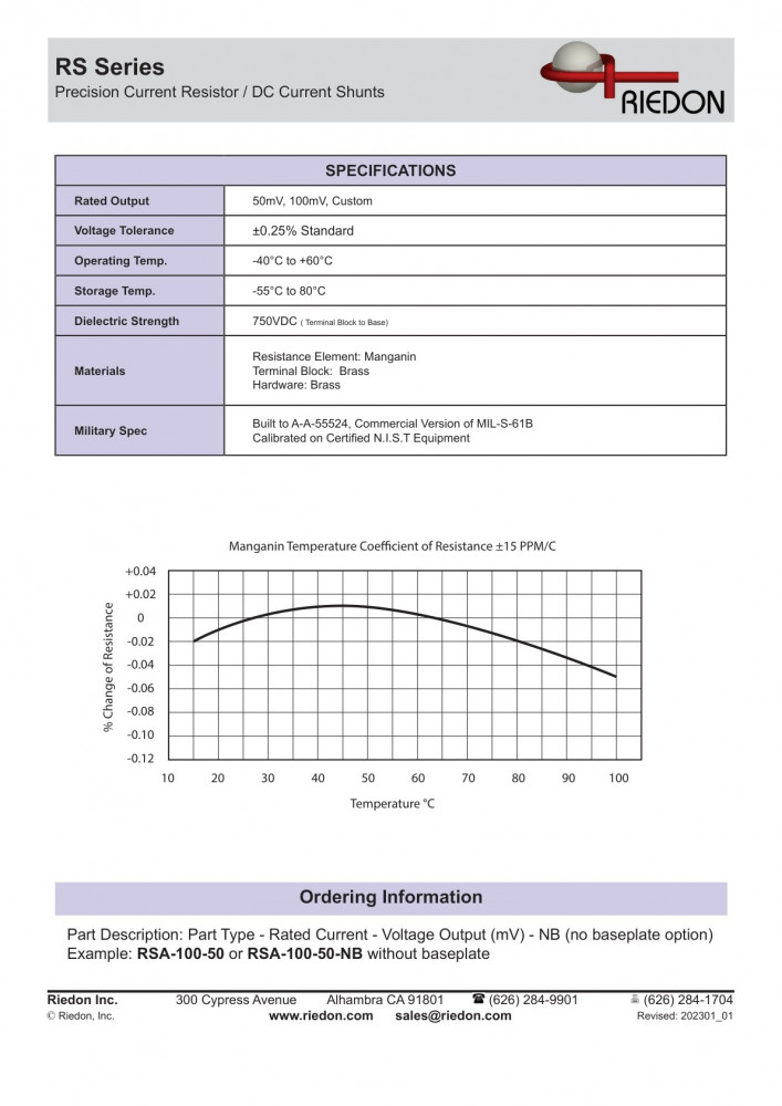 RSB-500-50 technical document page 2