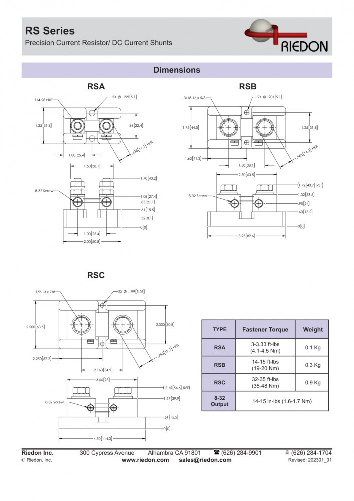 RSB-500-50 technical document page 3