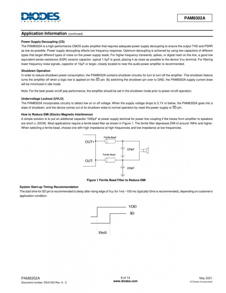 PAM8302A datasheet page 8
