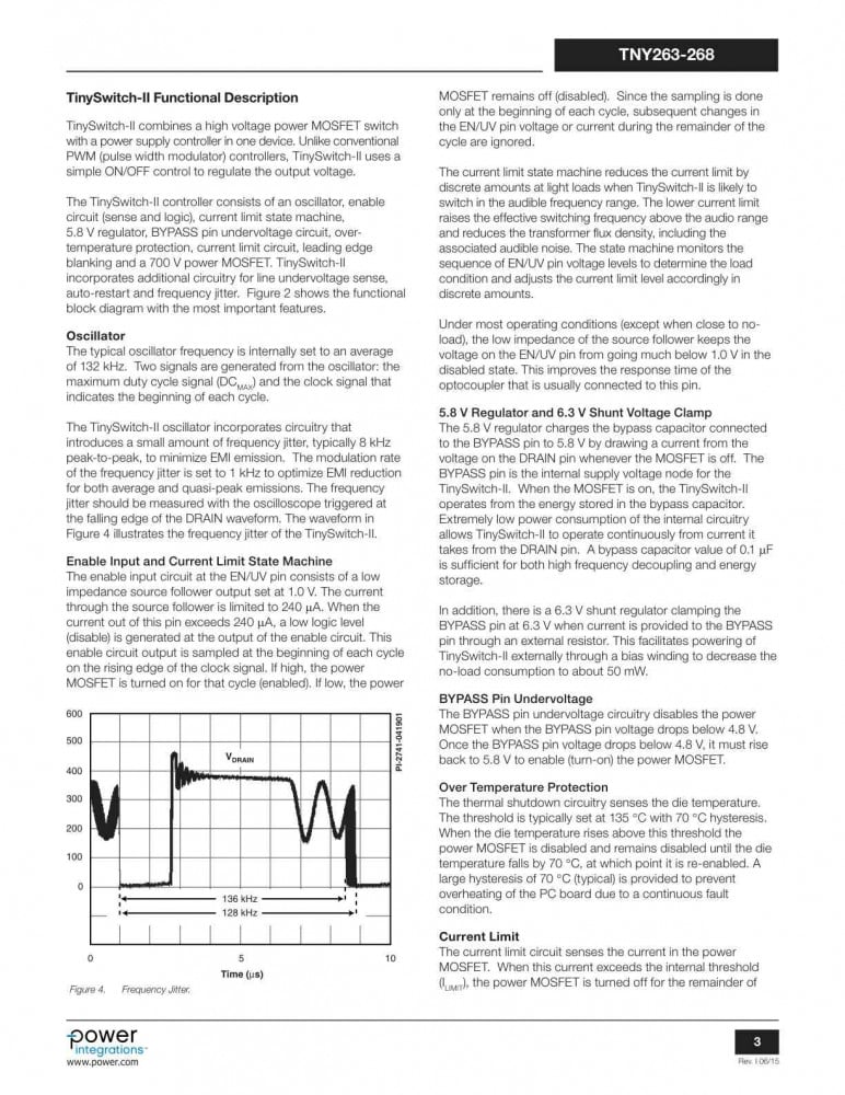 TinySwitch-II datasheet page 3
