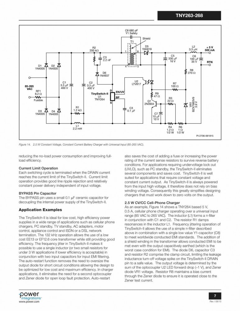 TinySwitch-II datasheet page 7