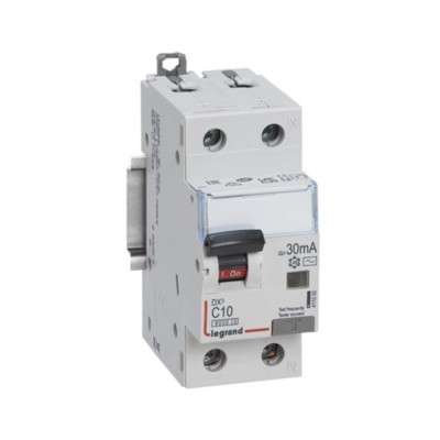 RCBO 1P+N 32A 230V~ - 10kA breaking capacity - 30mA AC type earth leakage - Neutral right-hand, C curve