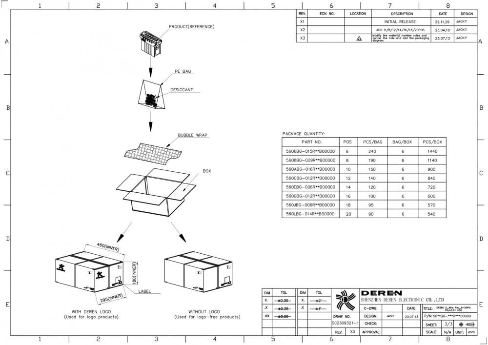 DEREN connector drawing page 3