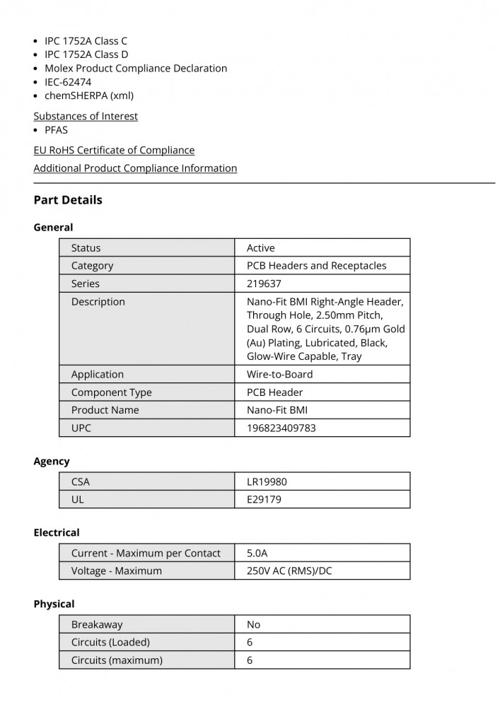 MOLEX 2196371406 product document image 2