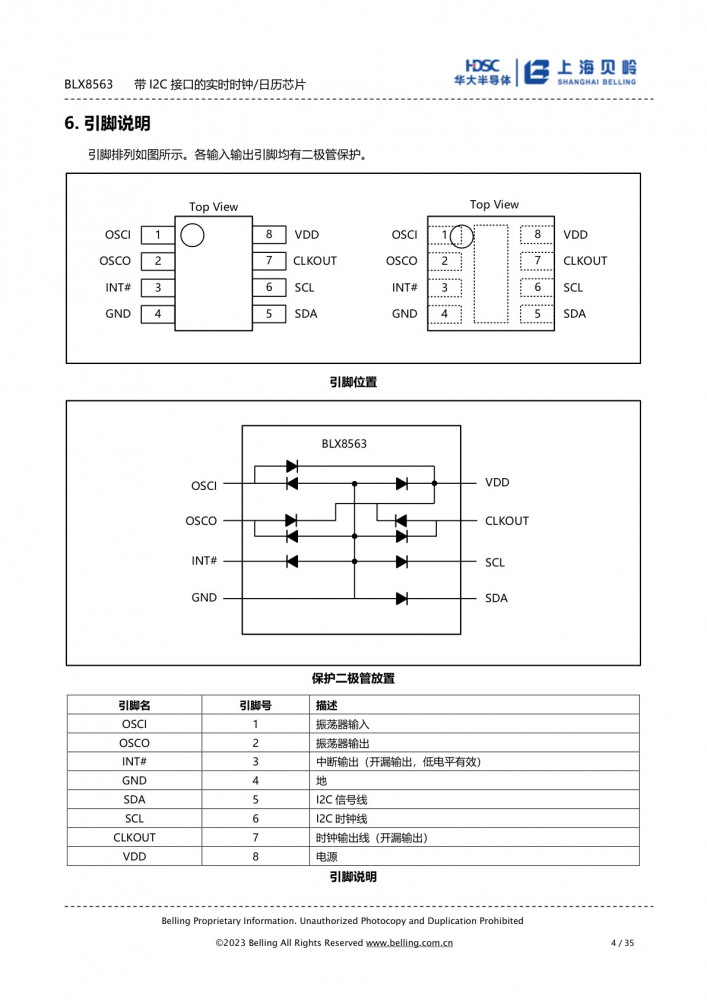 BLX8563 datasheet page 4