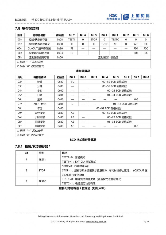 BLX8563 datasheet page 8