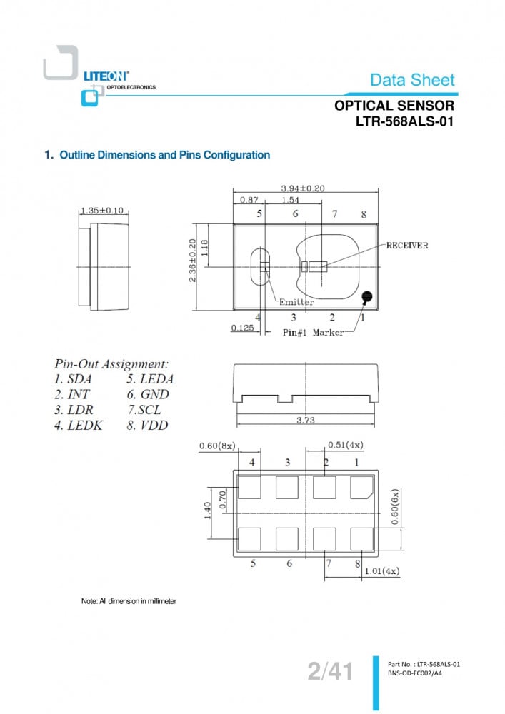LTR-568ALS-01 datasheet page 3