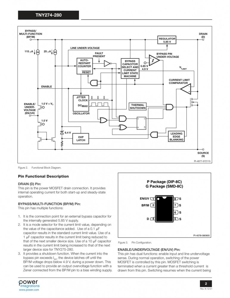 TinySwitch-III datasheet page 2