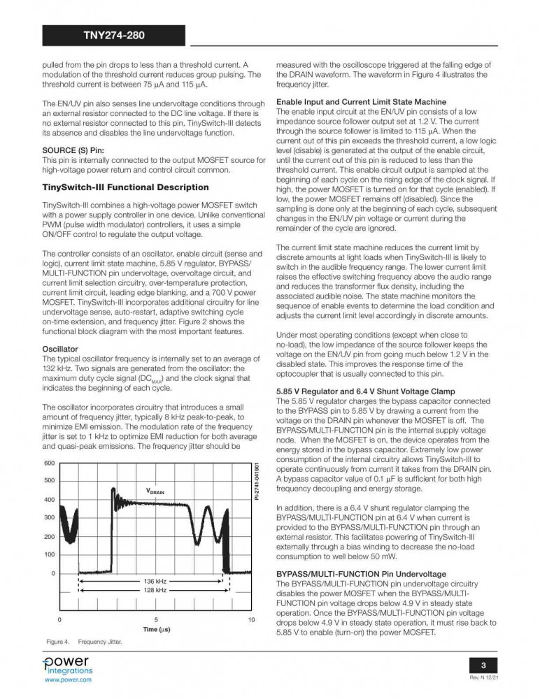 TinySwitch-III datasheet page 3