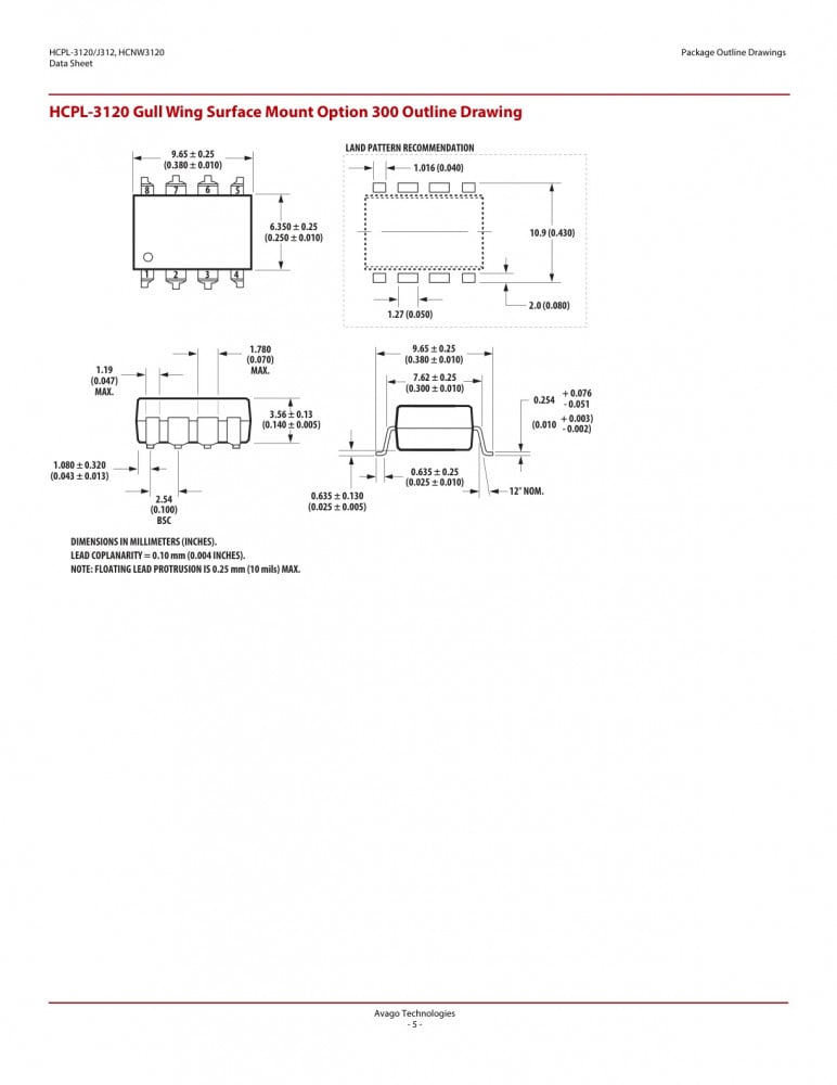HCPL-3150 technical document page 5