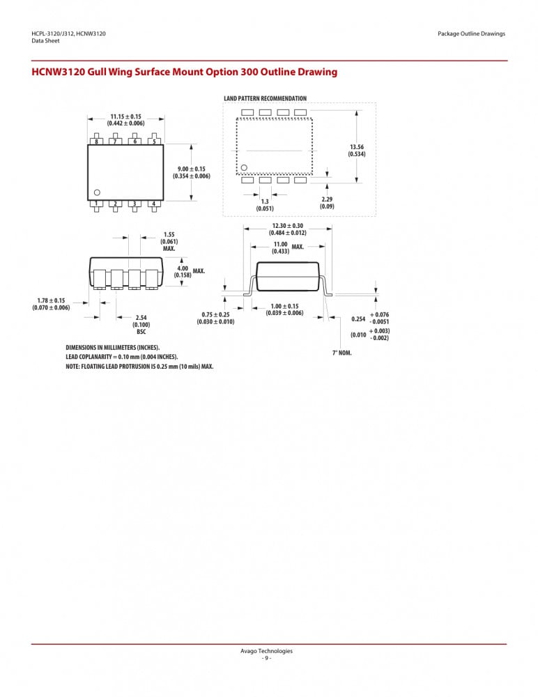 HCPL-3150 technical document page 9