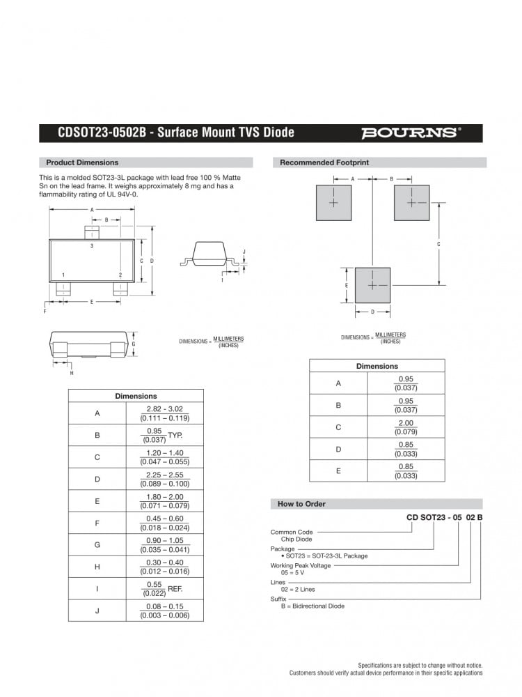 CDSOT23-0502B datasheet page 2