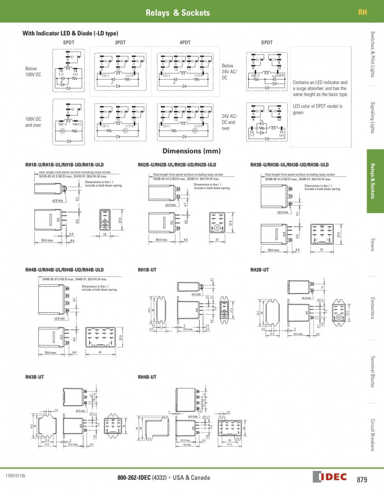 IDEC RH3B relay documentation page 7