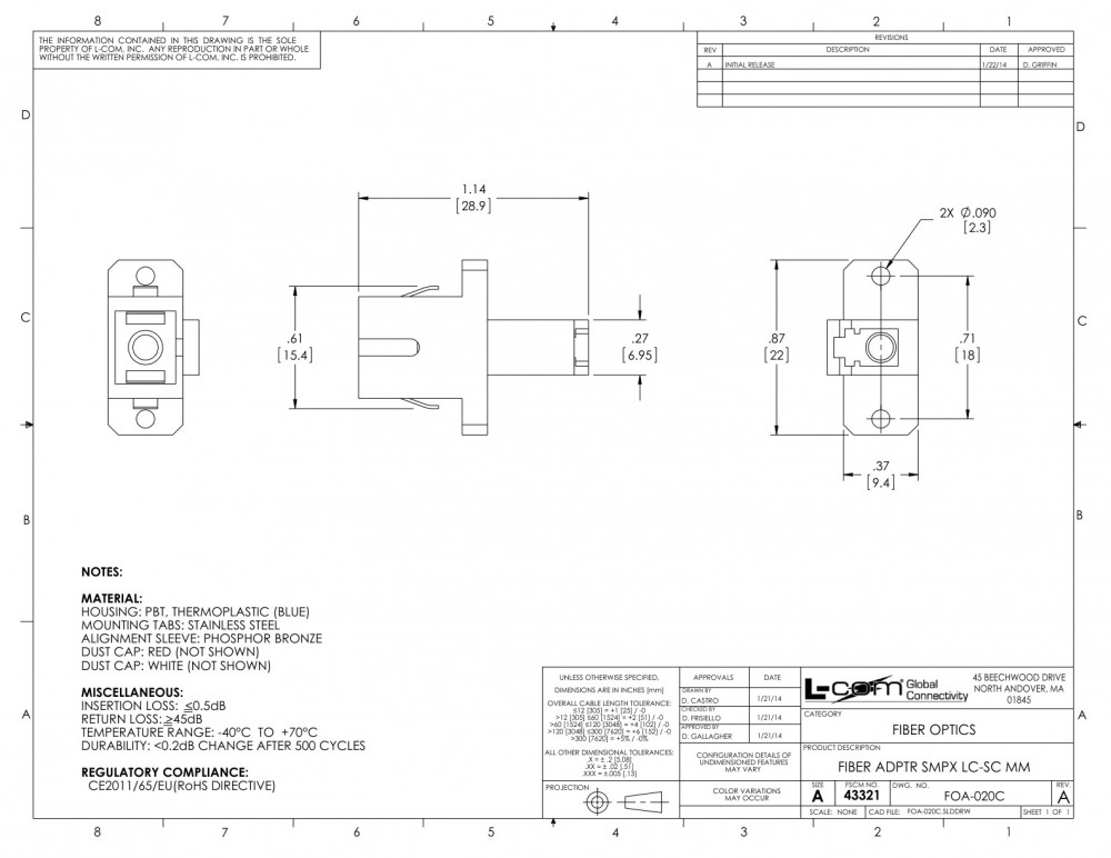 FOA-020C technical document preview
