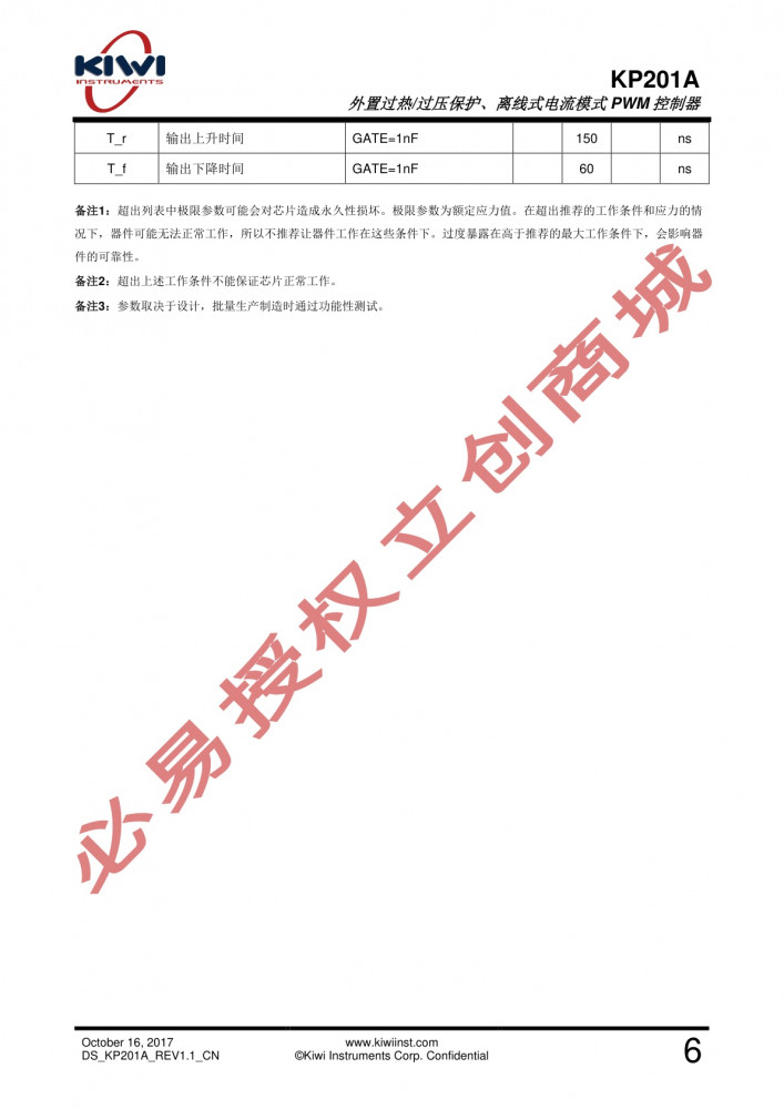 KP201ALGA datasheet page 6