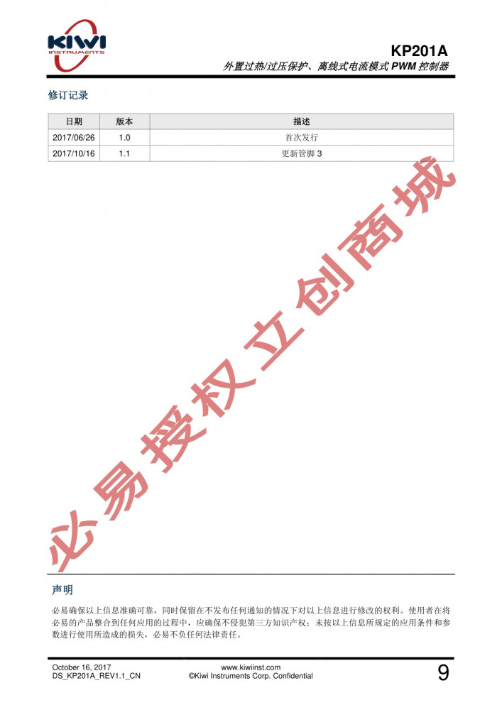 KP201ALGA datasheet page 9