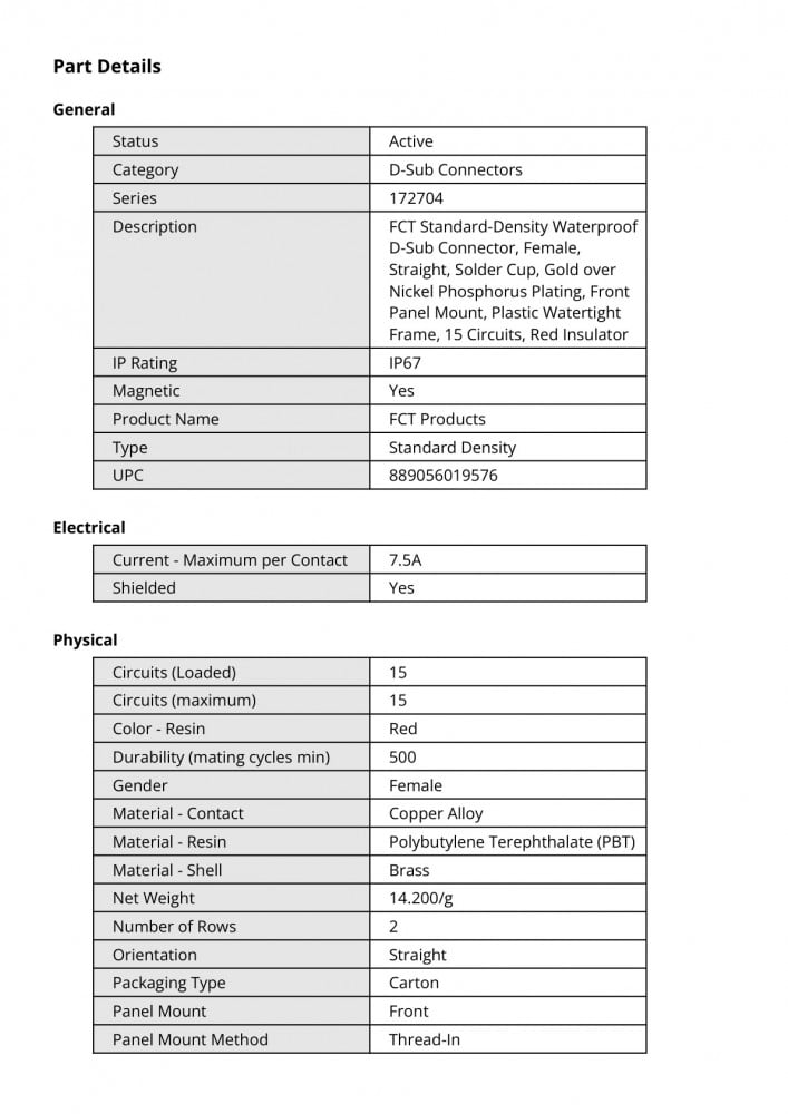 MOLEX 1727040046 technical document page 2