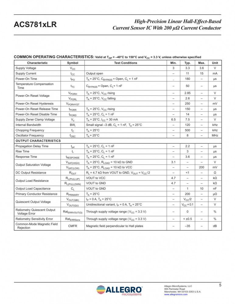 ACS781 datasheet page 5