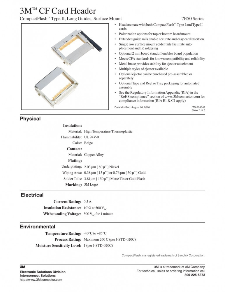 3M N7E50-M516RB-40 technical document page 1