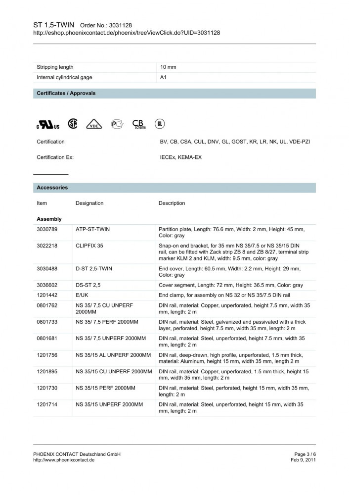 ST 1,5-TWIN technical document page 3