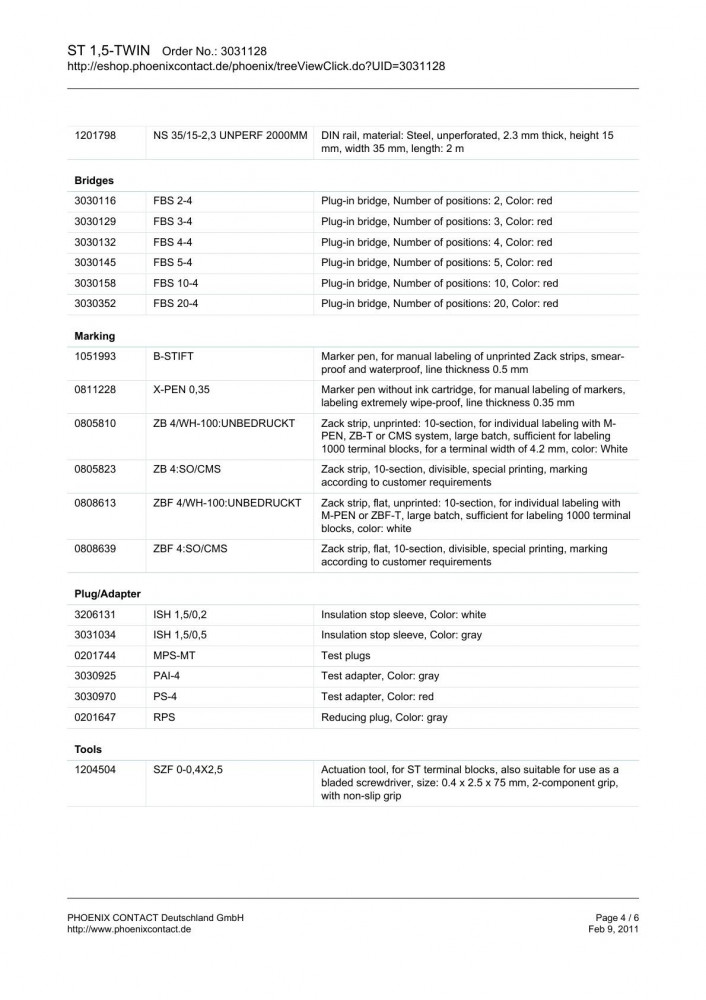 ST 1,5-TWIN technical document page 4