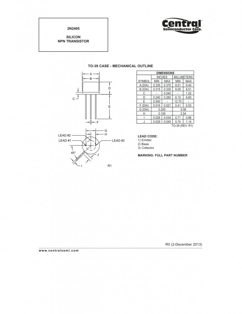 2N2405 datasheet page 2