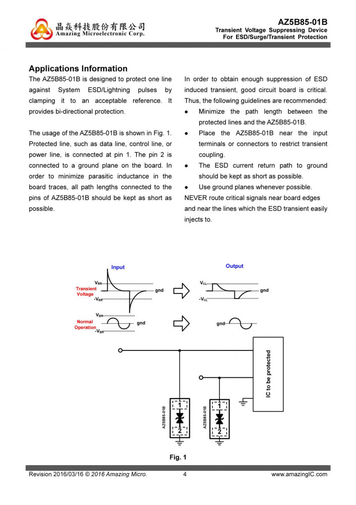AZ5B85-01B datasheet page 4