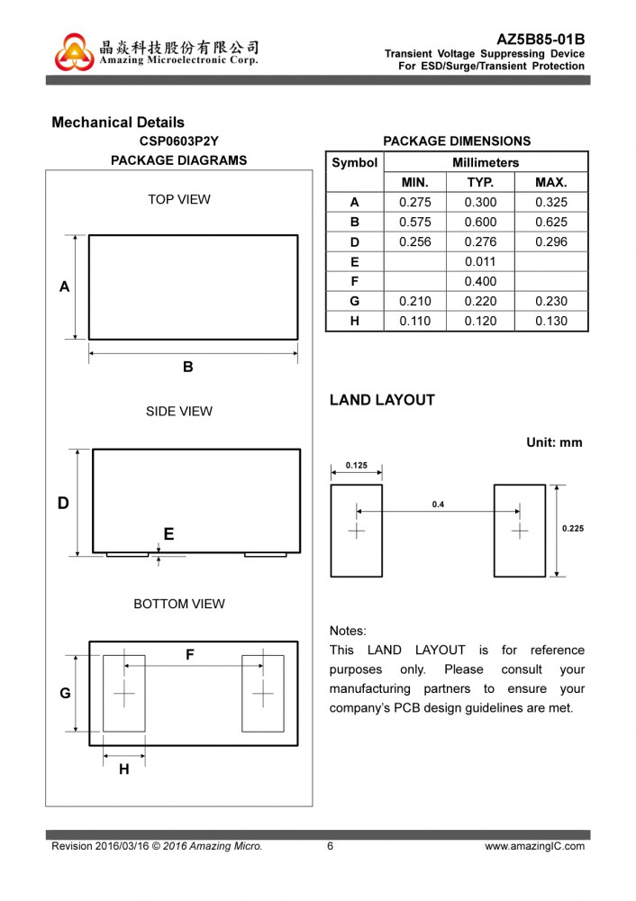 AZ5B85-01B datasheet page 6