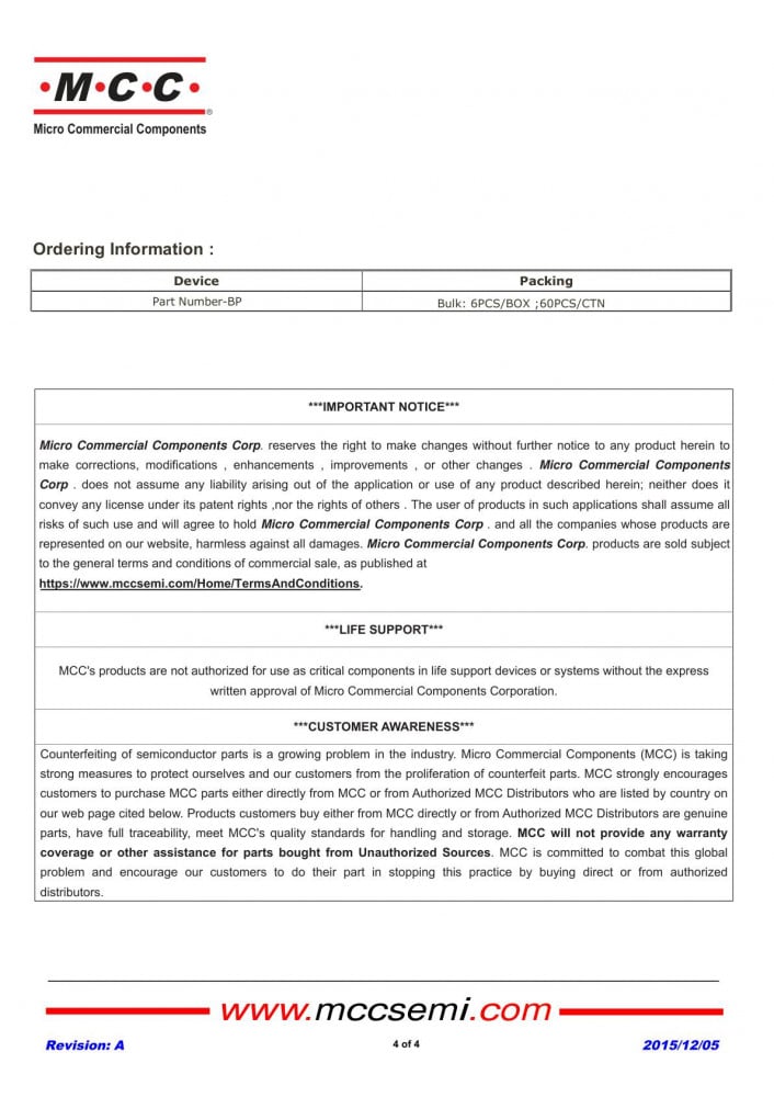 MCC MD100S16M3-BP datasheet page 4
