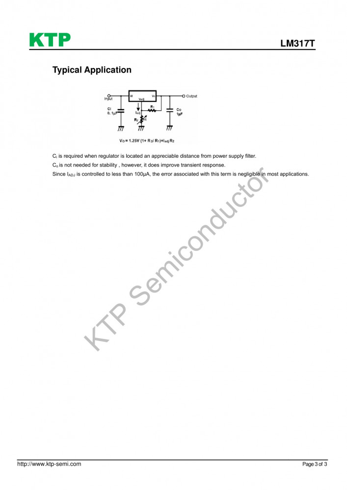 LM317T datasheet page 3