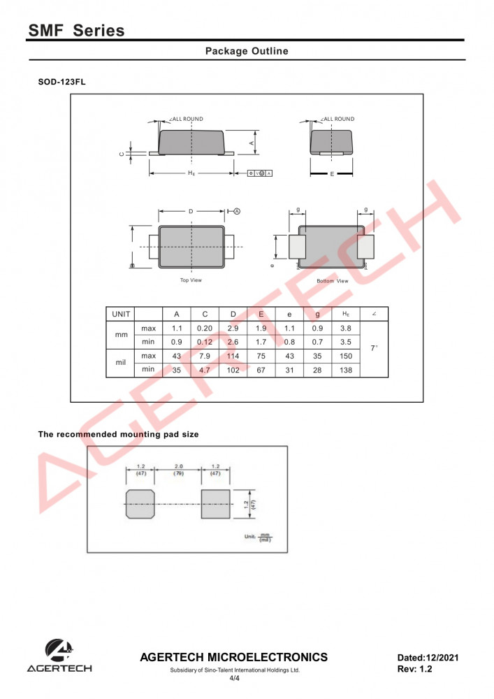 Agertech SMF6.0AT datasheet page 4
