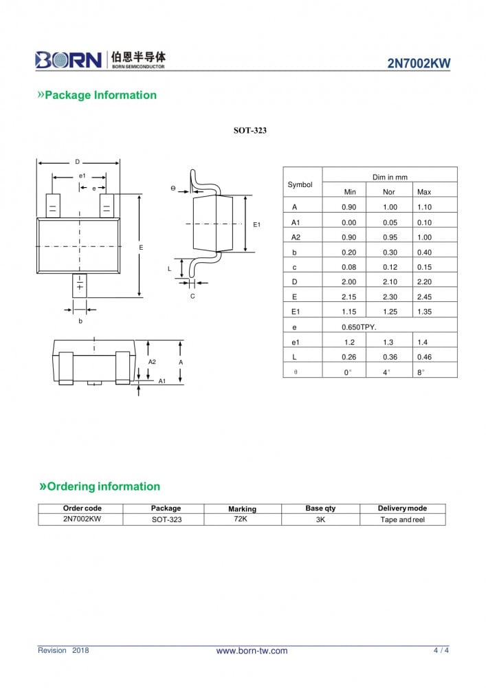 2N7002KW datasheet page 4