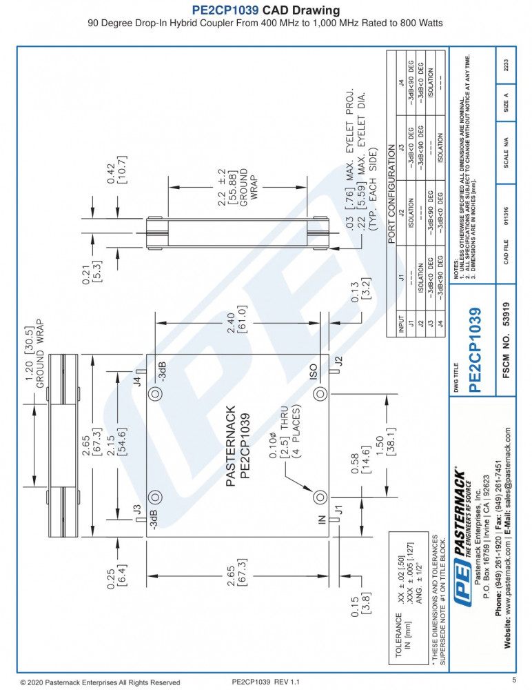 PE2CP1039 datasheet page 5