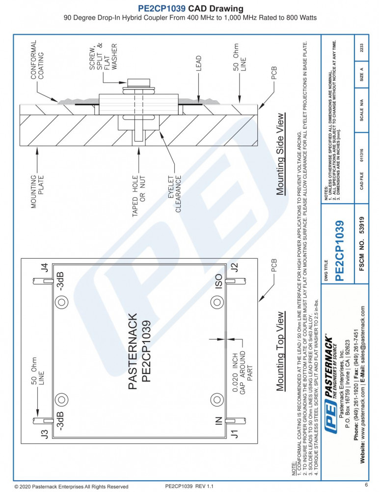PE2CP1039 datasheet page 6