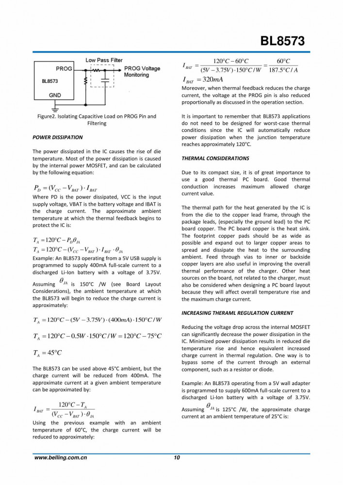 BL8573 datasheet page 10
