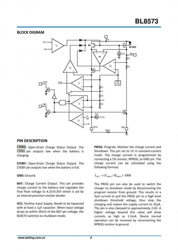 BL8573 datasheet page 3