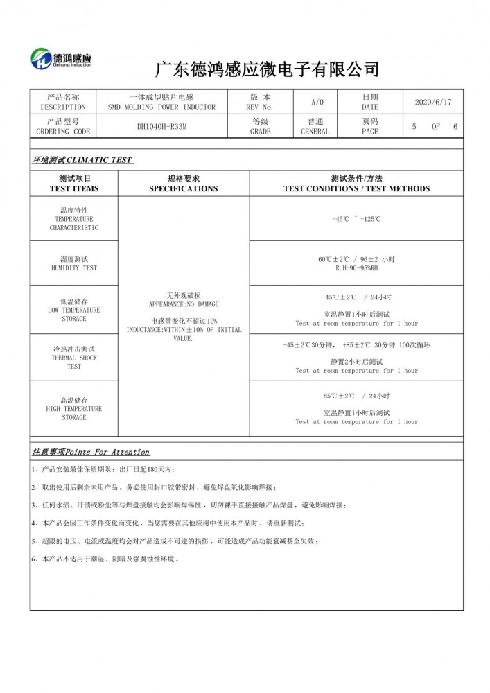 DH1040H-R33M approval document page 6