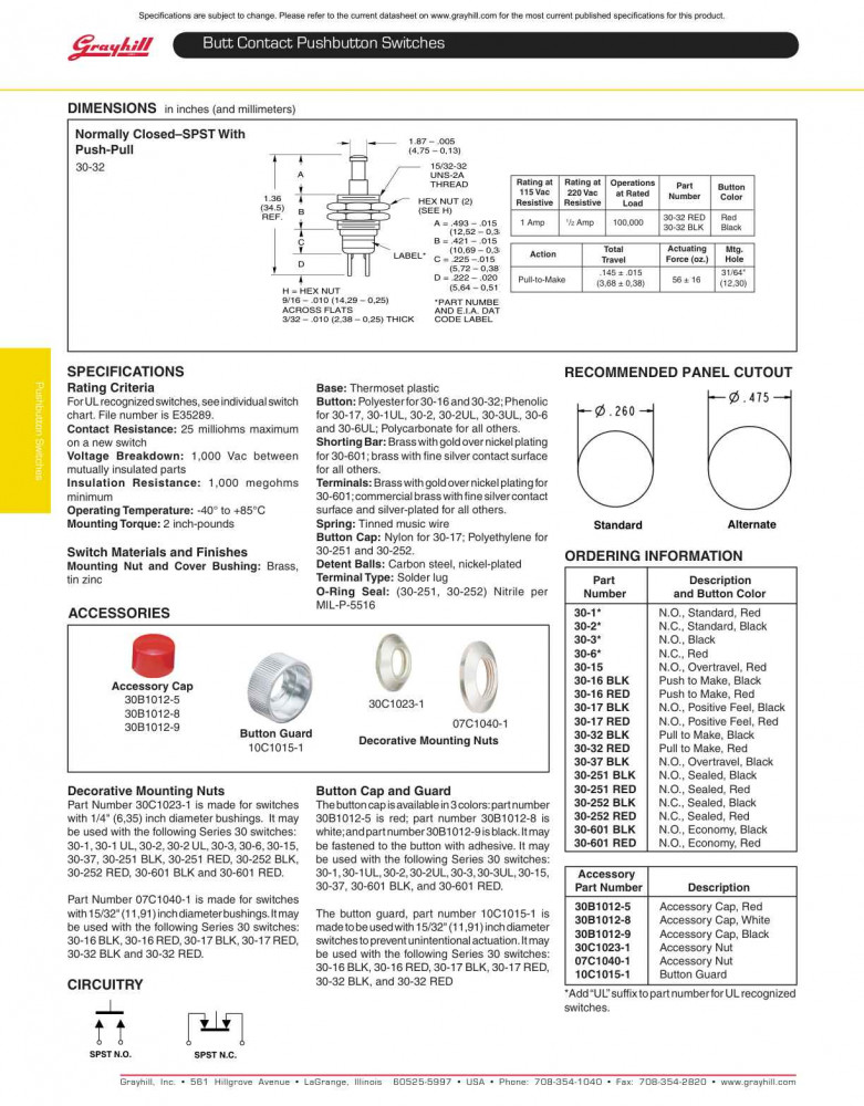 Grayhill Series 30 datasheet page 4