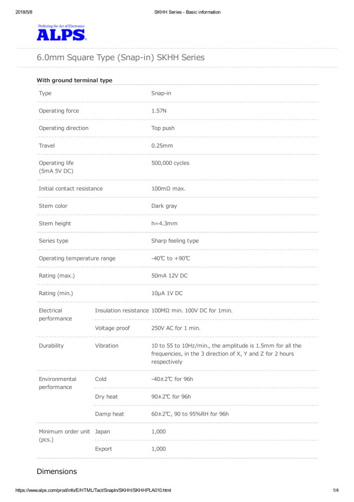 SKHHPLA010 technical document page 1