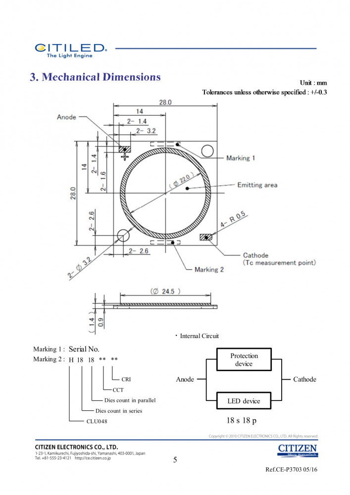 CITILED COB datasheet page 5