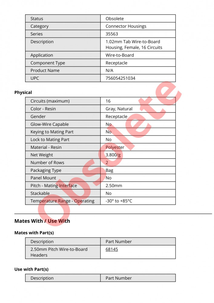 Product document image 2 for MOLEX 355631615