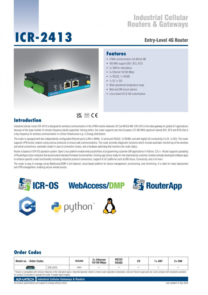 ICR-2413 technical document page 1