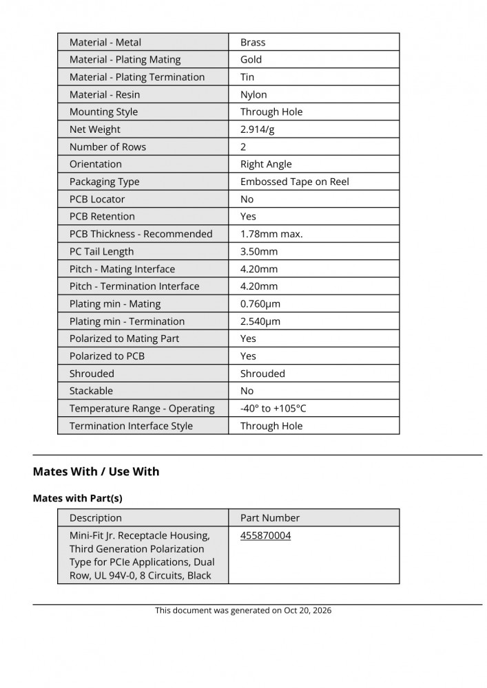 MOLEX 455860006 technical document image, page 3