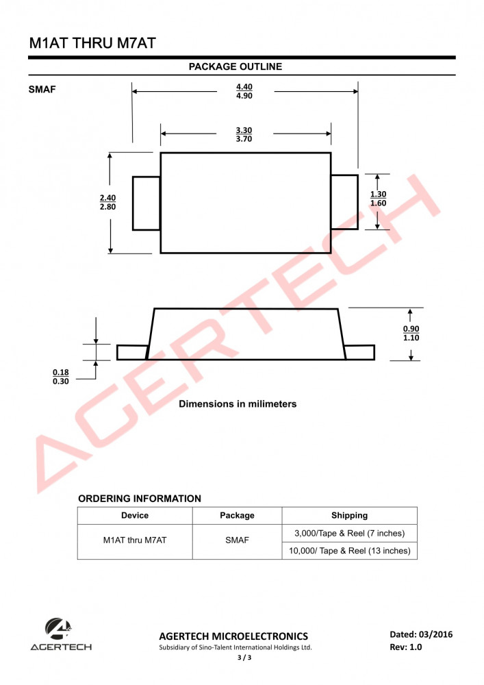 Agertech M4AT datasheet page 3