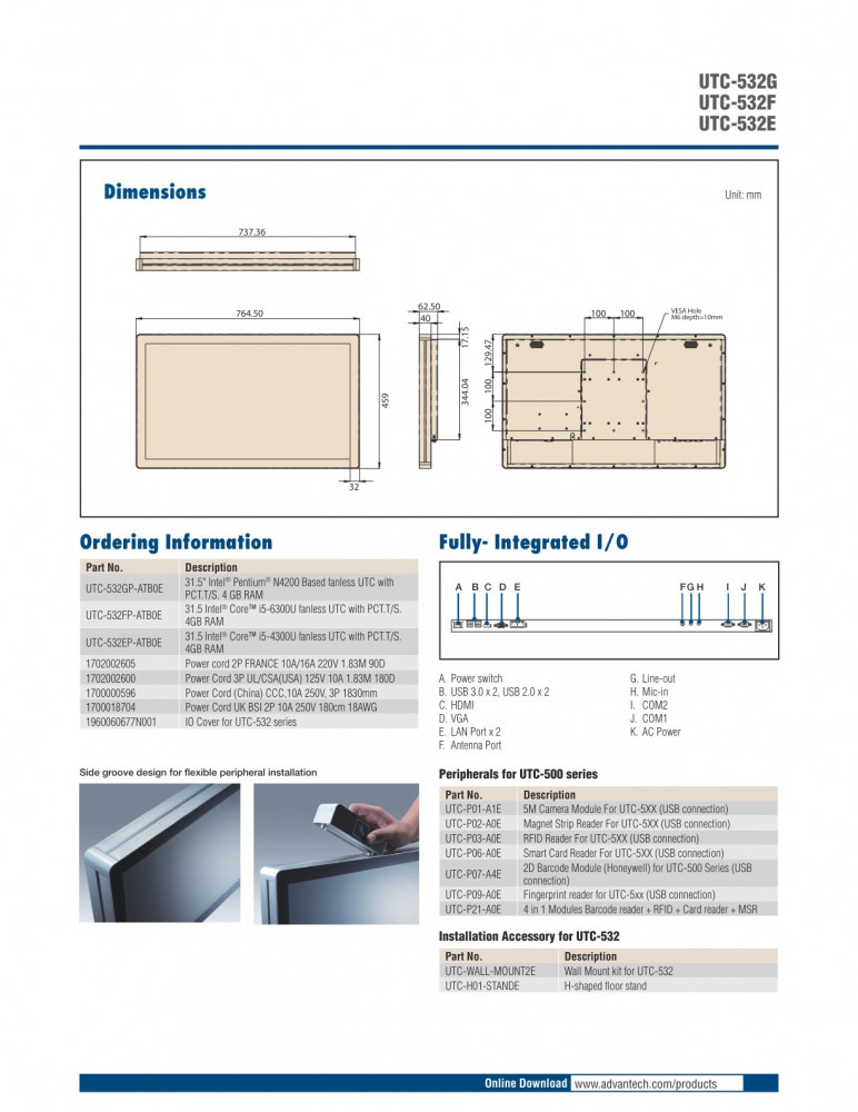 UTC-532E-PE technical document page 2