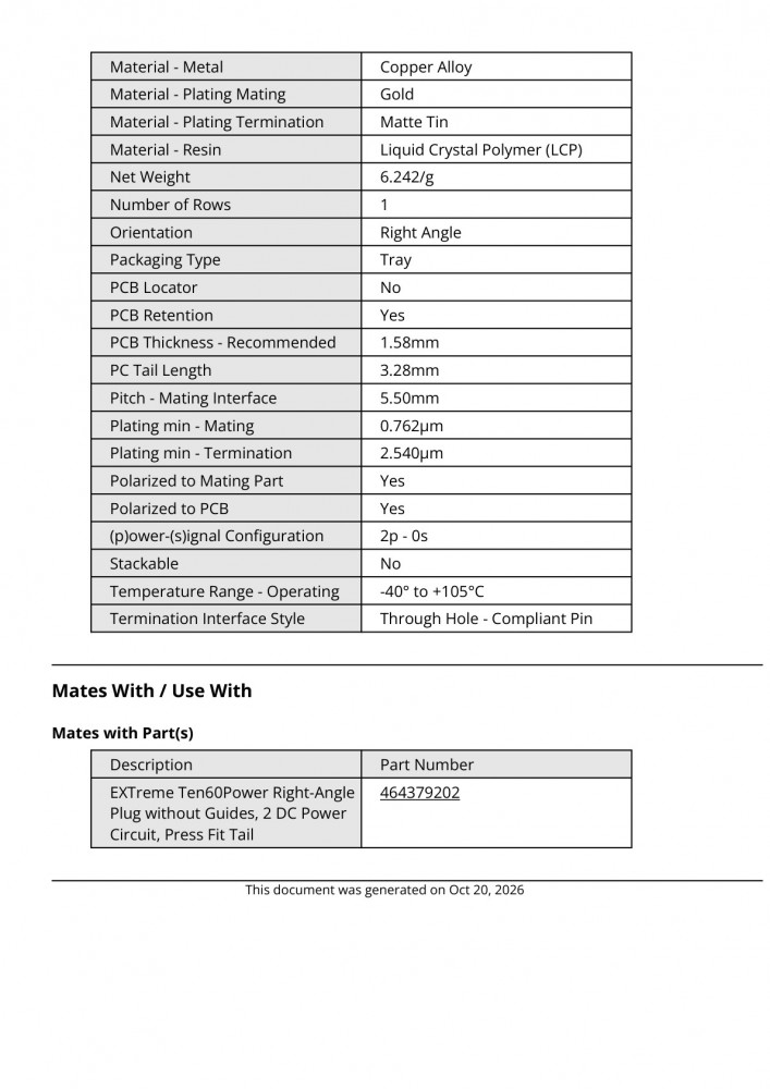 Technical document page 3 for product reference