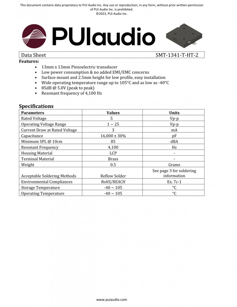 SMT-1341-T-HT-2 datasheet page 1