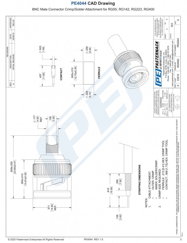 PE4044 datasheet page 3