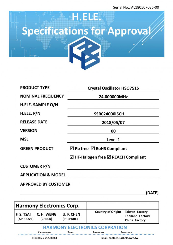 SSR024000I5CH datasheet page 1