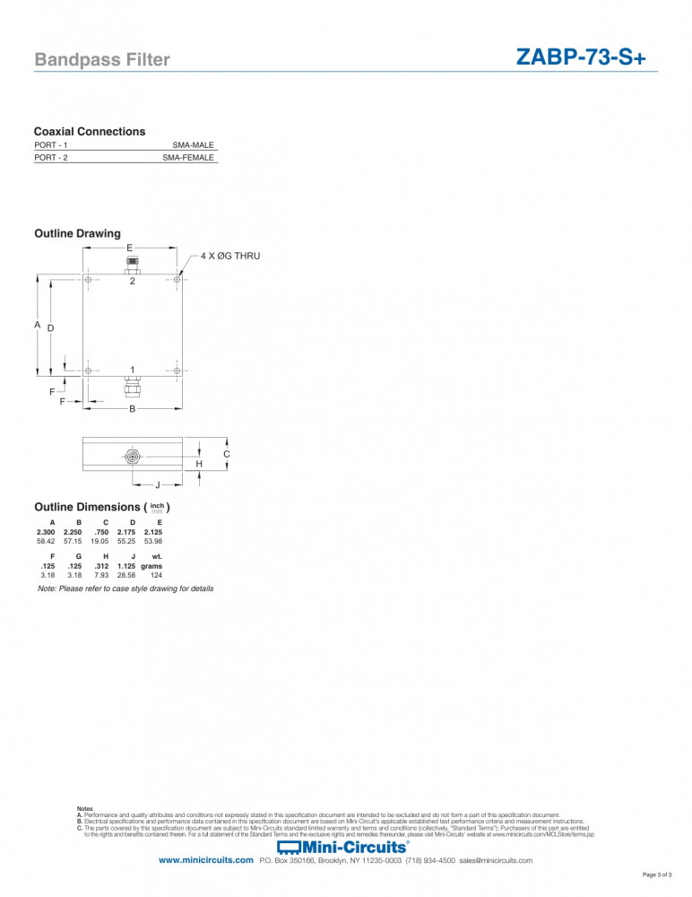 ZABP-73-S+ datasheet page 3